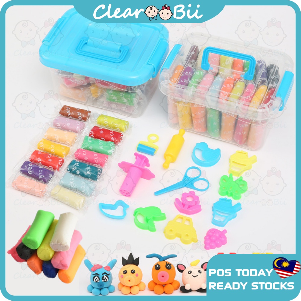 36 Colors Air Dry Clay Set FREE ACCESSORIES Super Light Clay Butter ...