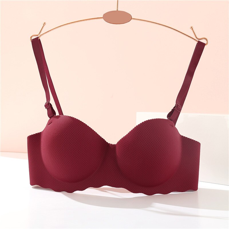 FINETOO A B Cup Push Up Bra Women 1/2 Cup Bras Soft Wireless Bralette ...