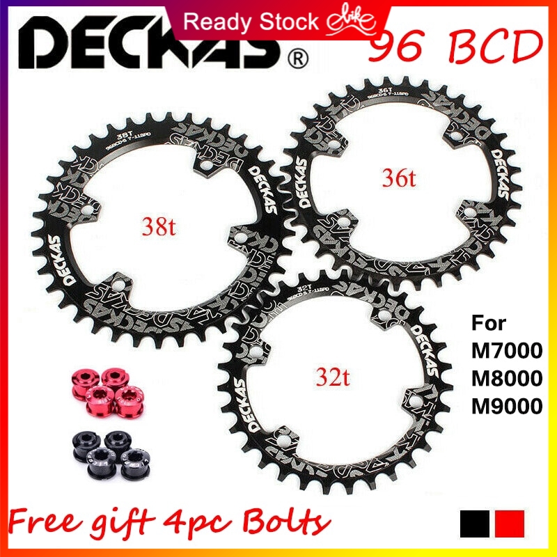 DECKAS Round 96BCD-S Chainring Bike Chain Ring MTB bicycle BCD 96 Chainwheel 32T 34T 36T 38T ...
