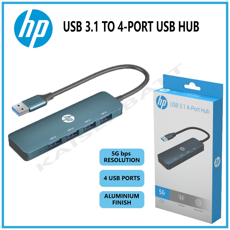 🔥READY STOCK🔥 HP USB 3.1 TO 4 Ports Hub - DHC-CT100 - BLACK usb ...