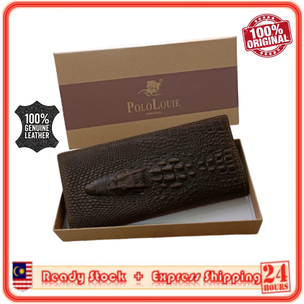 Original Polo Louie Wallet Genuine Cow Leather Premium Long Wallet for ...
