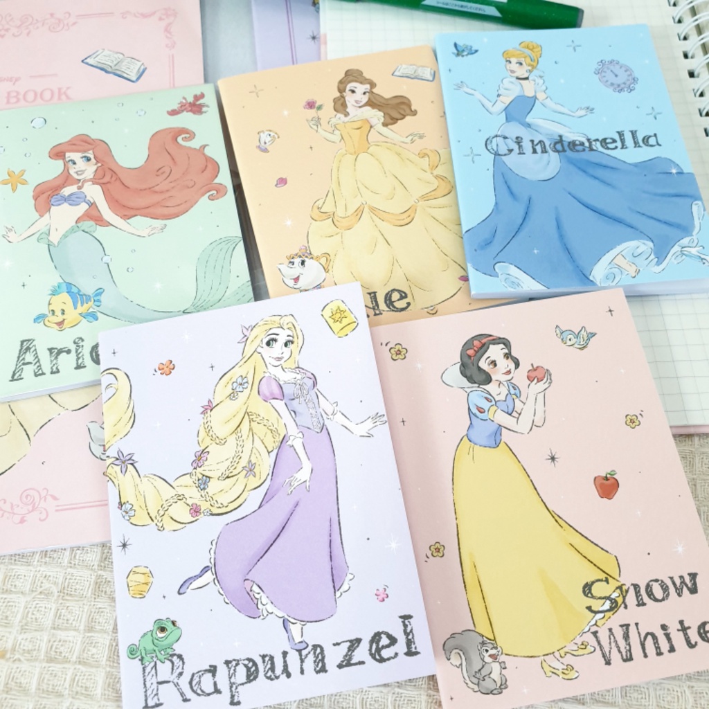 Disney Princess Pocket Notebook 5pcs Little Snow White The Mermaid ...