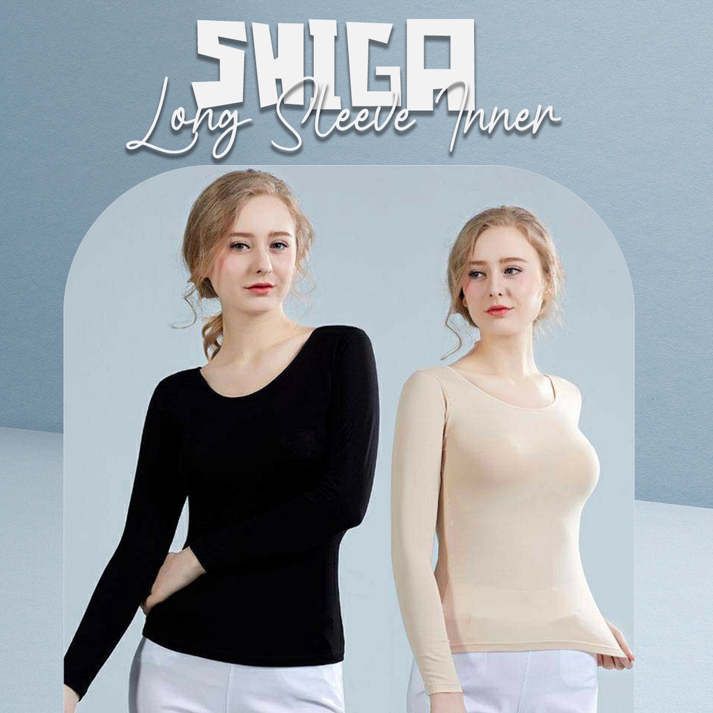 McJoden - SHIGA Women Long Sleeve T-Shirt Top Inner Wear Baju Perempuan ...