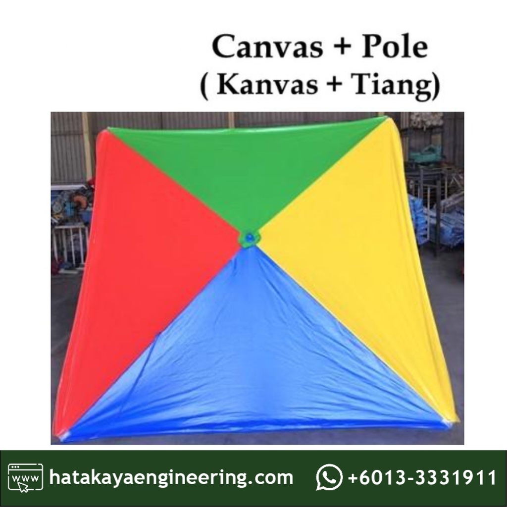 HTKY 8 Kaki Payung Petak (2.5m)8 feet Square Umbrella Night Market ...