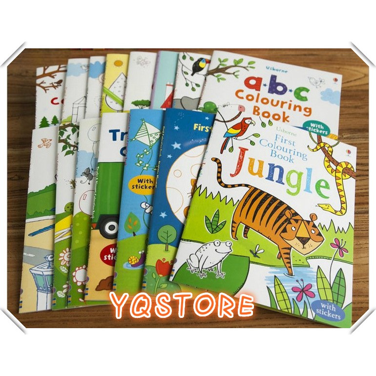 {SUPER SALES} USBORNE Coloring book with sticker(2 years old above ...