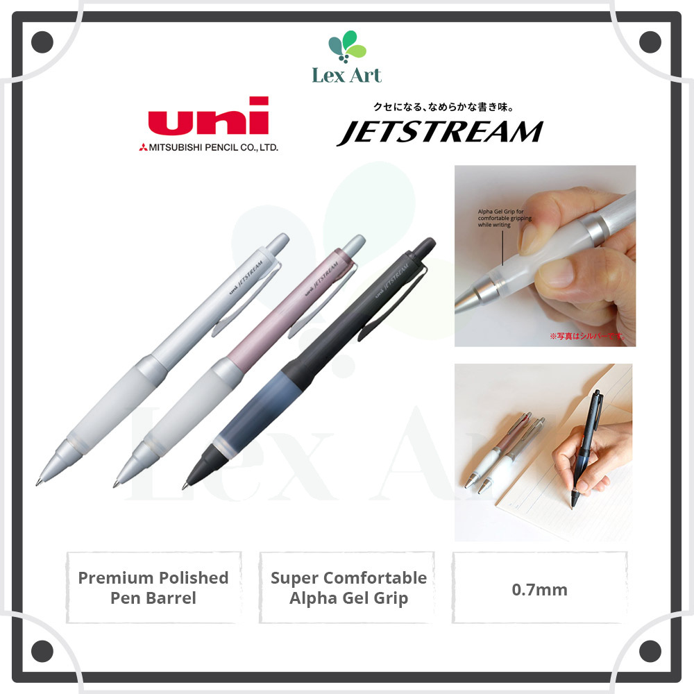 Uni Jetstream Alpha Gel Grip 0.7mm (SXN-1000-07 1P), Japan Premium ...