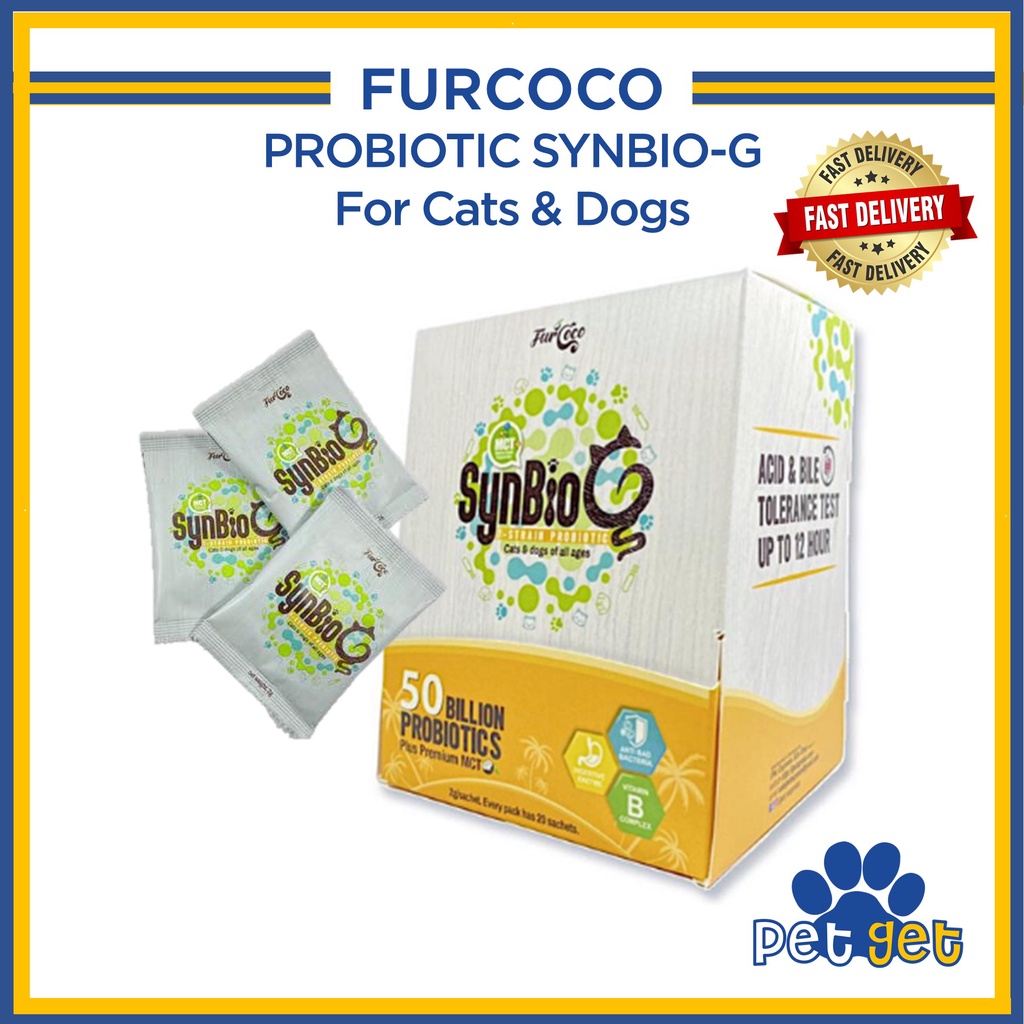 Furcoco Probiotic Synbio-G 20 sachet x 2g For Cat Dog | Shopee Malaysia