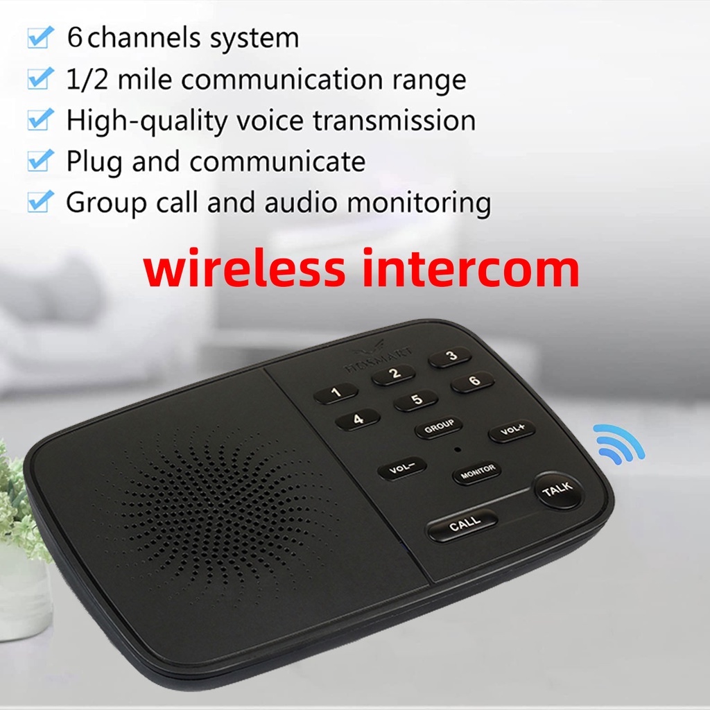 Hosmart Home Wireless Intercom, 1/2 Mile Wireless Intercom System for ...