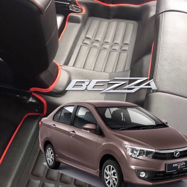【1 SET】PERODUA BEZZA 2016 - 2023 CUSTOMIZED FIT 5D FLOOR MAT CARPET ...