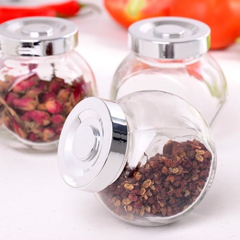 Glass Spice Jar - Four Quarters - Tilted Jar with Lid 50ml, 180ml - Duhi Mart | Shopee Malaysia