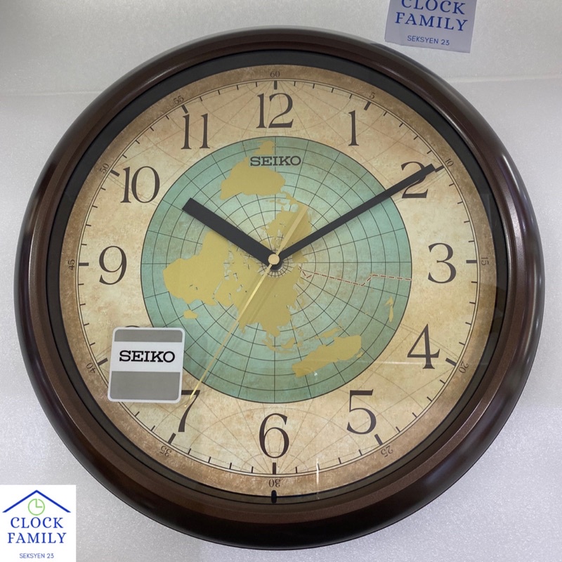 Seiko QHA006B World Map Wall Clock | Shopee Malaysia