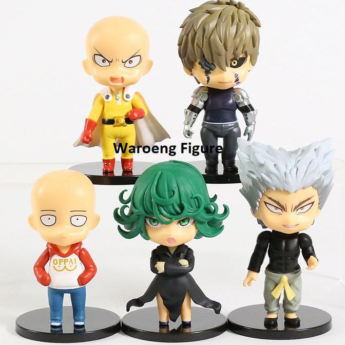 One Punch Man Set Of 5 Saitama Genos Tatsumaki Garou Action Figure ...