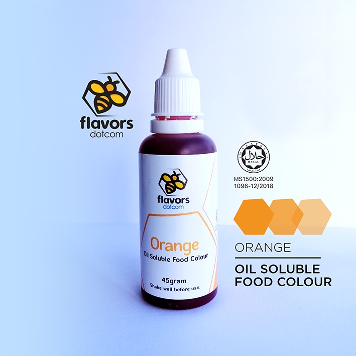 Flavors Dotcom Oil Soluble Food Colouring - ORANGE 45g / 1.59oz ...