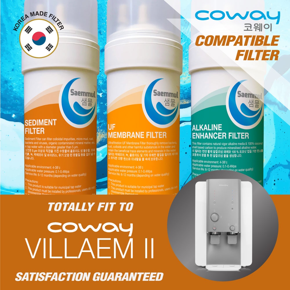 KOREA HALAL COMPATIBLE WATER FILTER FOR COWAY VILLAEM 2 / HARRY - 10" I ...