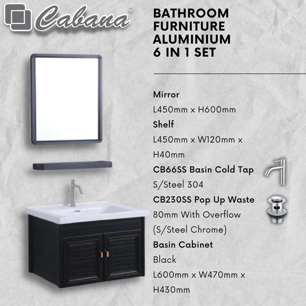 Cabana 6IN1 Complete Set Full Aluminium Anti Rust Water Proof Cabana ...