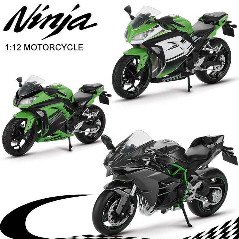Automaxx 1-12 Kawasaki Ninja 250 Sport Bike H2 2015 Super Bike Diecast Motorcycle | Shopee Malaysia