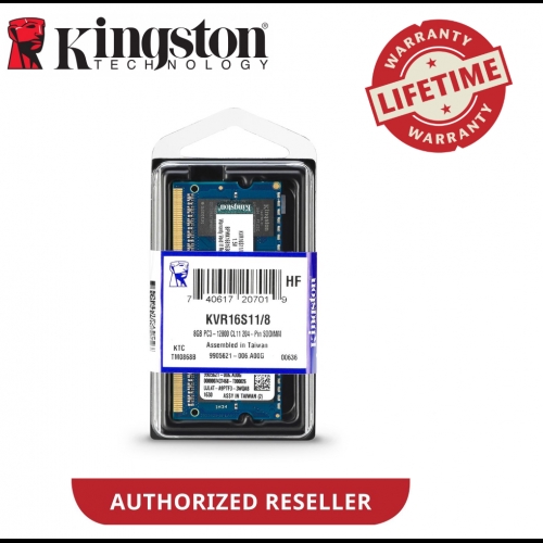 Kingston 8GB DDR3 1600Mhz SO-DIMM CL11 Notebook Ram (KVR16S11/8WP) | Shopee Malaysia