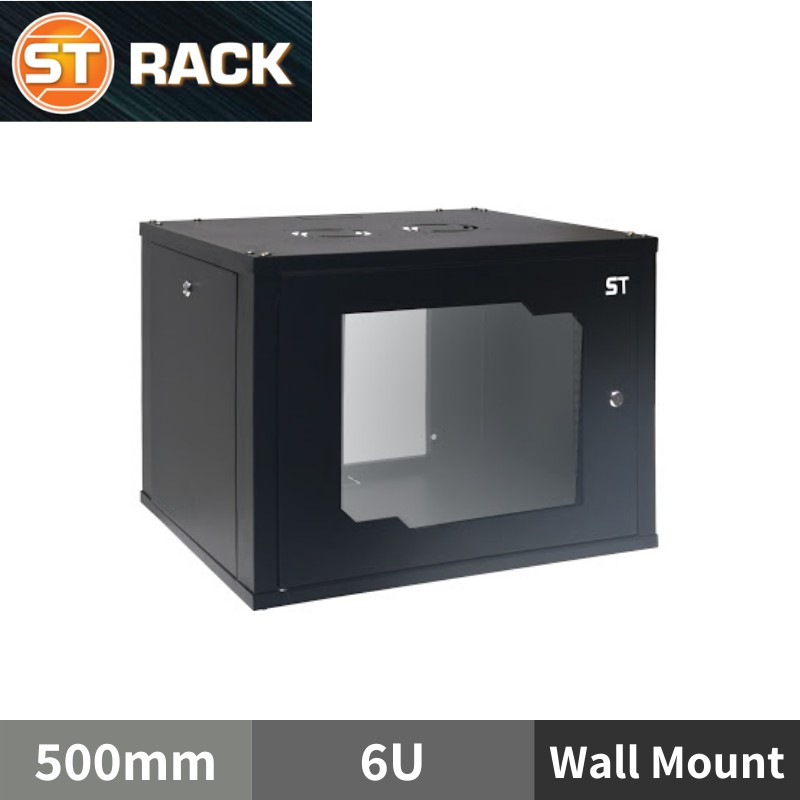 ST RACK WM0665 Wall Mount Rack Enclosure 19" - 500mm DEPTH (6U ...