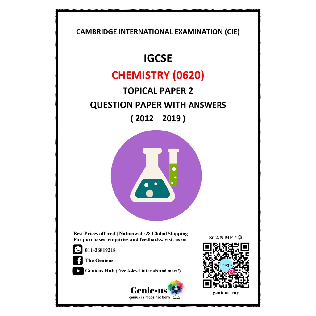 [Topical - Chemistry] Cambridge IGCSE Chemistry Past Year Papers ...