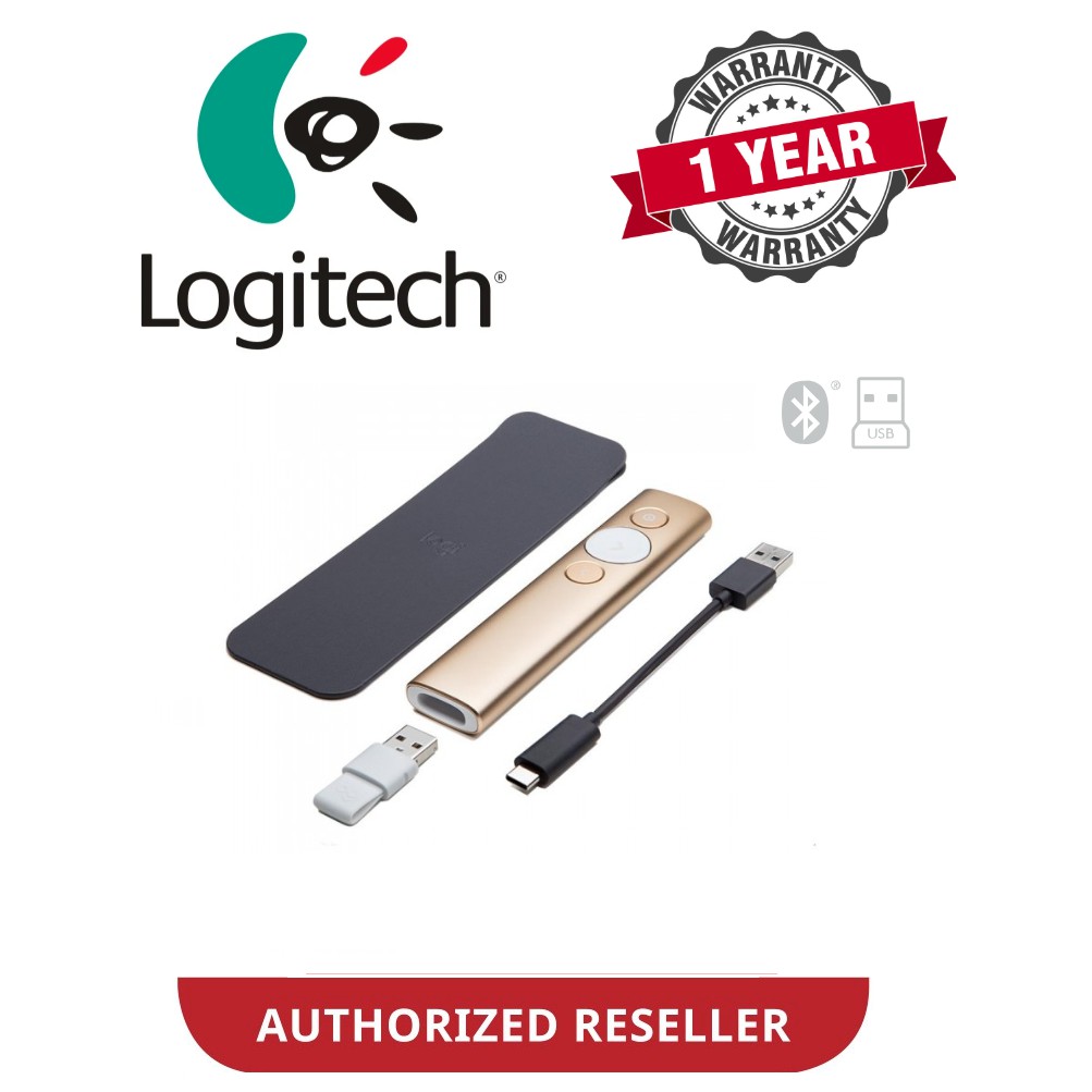 Logitech Spotlight Wireless Presentation Remote - Gold (910-004864 ...