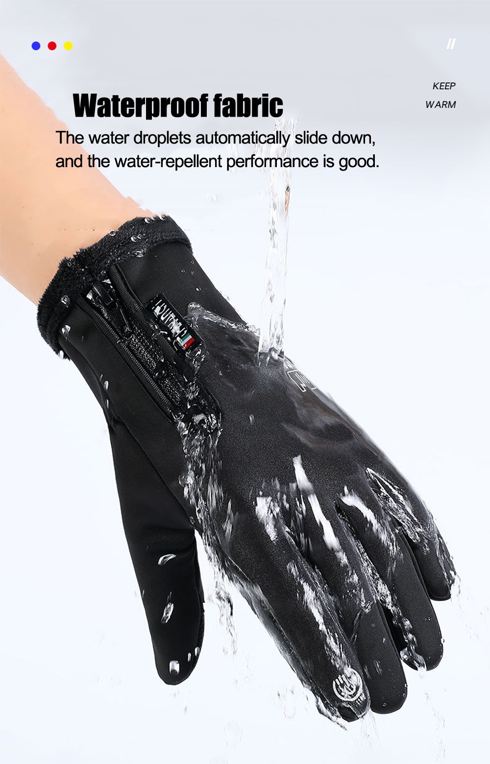 Newboler Men Women Winter Warm Gloves Waterproof Windproof 2 Finger ...