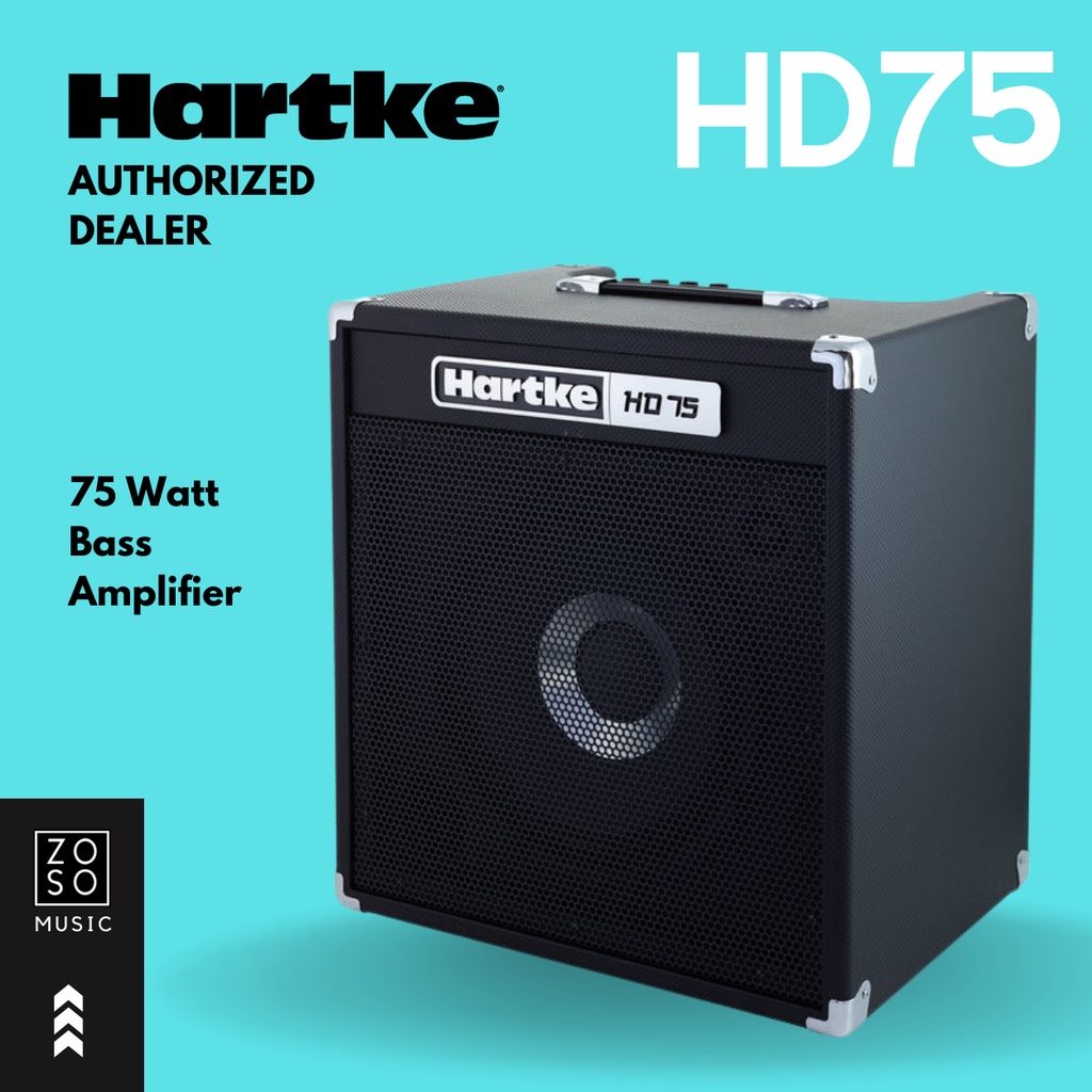 HARTKE HD75 BASS GUITAR AMPLIFIER 75 WATT (HD-75/HD 75/ BASS AMP ...