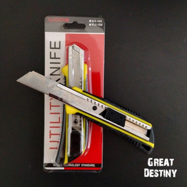 Auto push lock utility knife 18mm | Shopee Malaysia