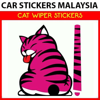 Cat wiper sticker kucing ( exterior window sticker ) | Shopee Malaysia