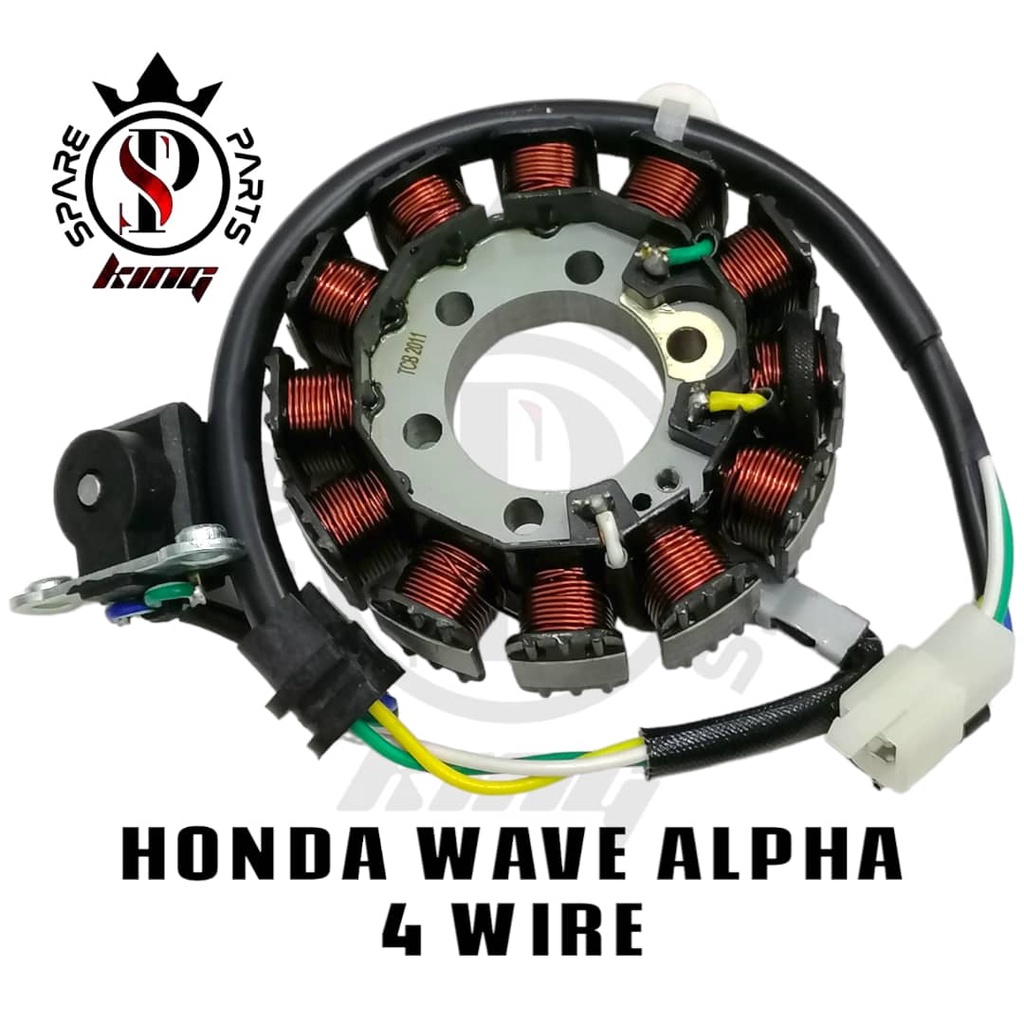 HONDA WAVE ALPHA CX V1 4 WIRE FUEL COIL ASSY STARTER COIL WAVE ALPHA ...