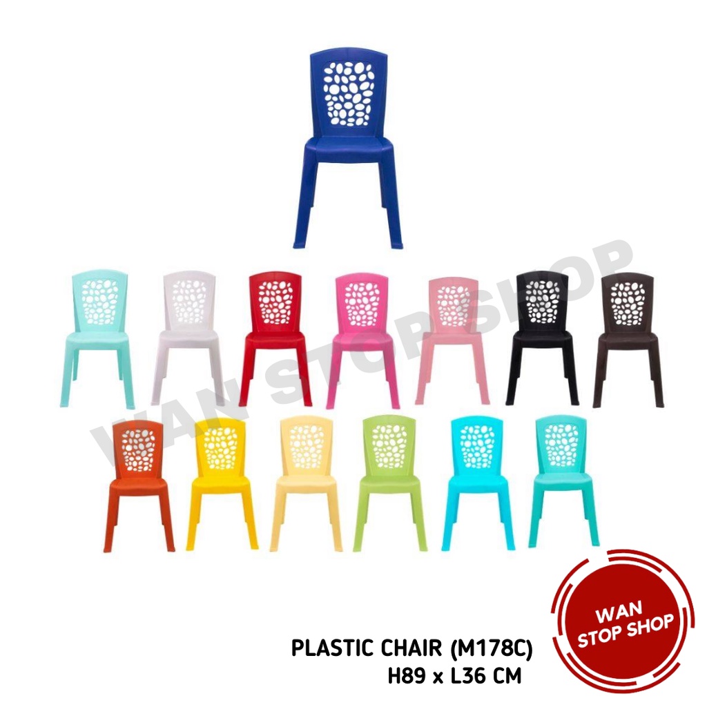 Plastic Chair 3 Years Warranty Kerusi Plastik M178C Cafe Chair Dining ...