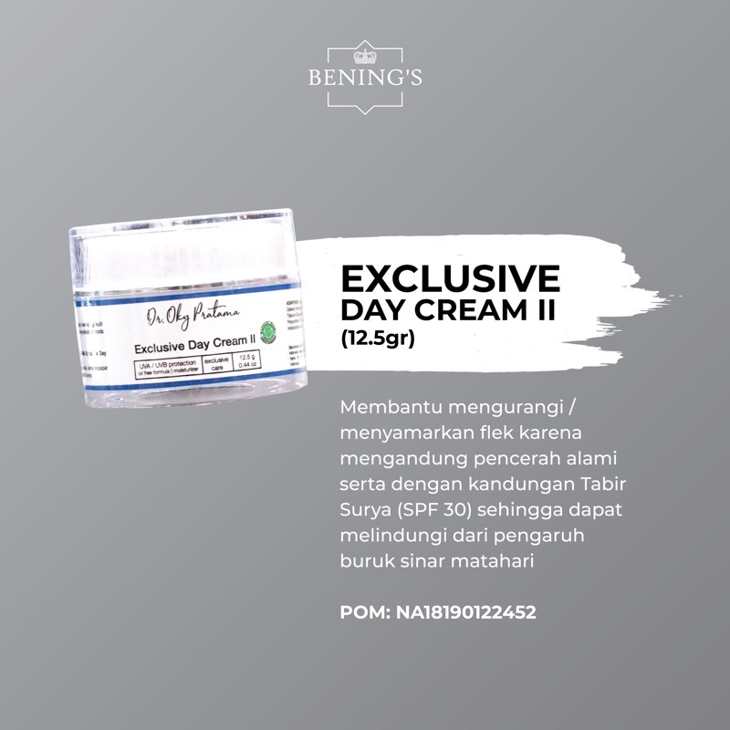 Exclusive Day Cream Type 2 And 3- Day Cream Flek Benings Skincare by Dr ...