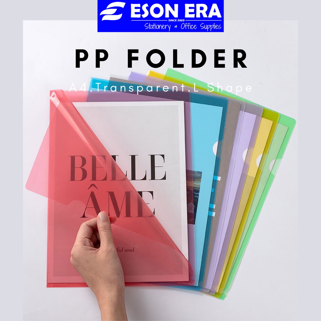 A4 L Shape PP Folder E-310 Transparent Document File Holder | Shopee Malaysia