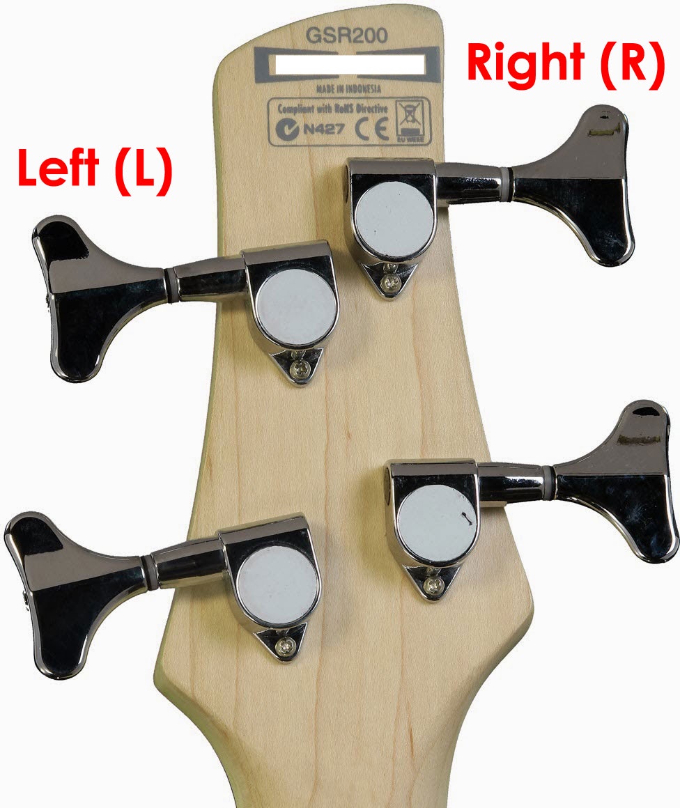 RM Bass Guitar SINGLE Machine Head Tuning Peg Black / Chrome 4 String 5 ...