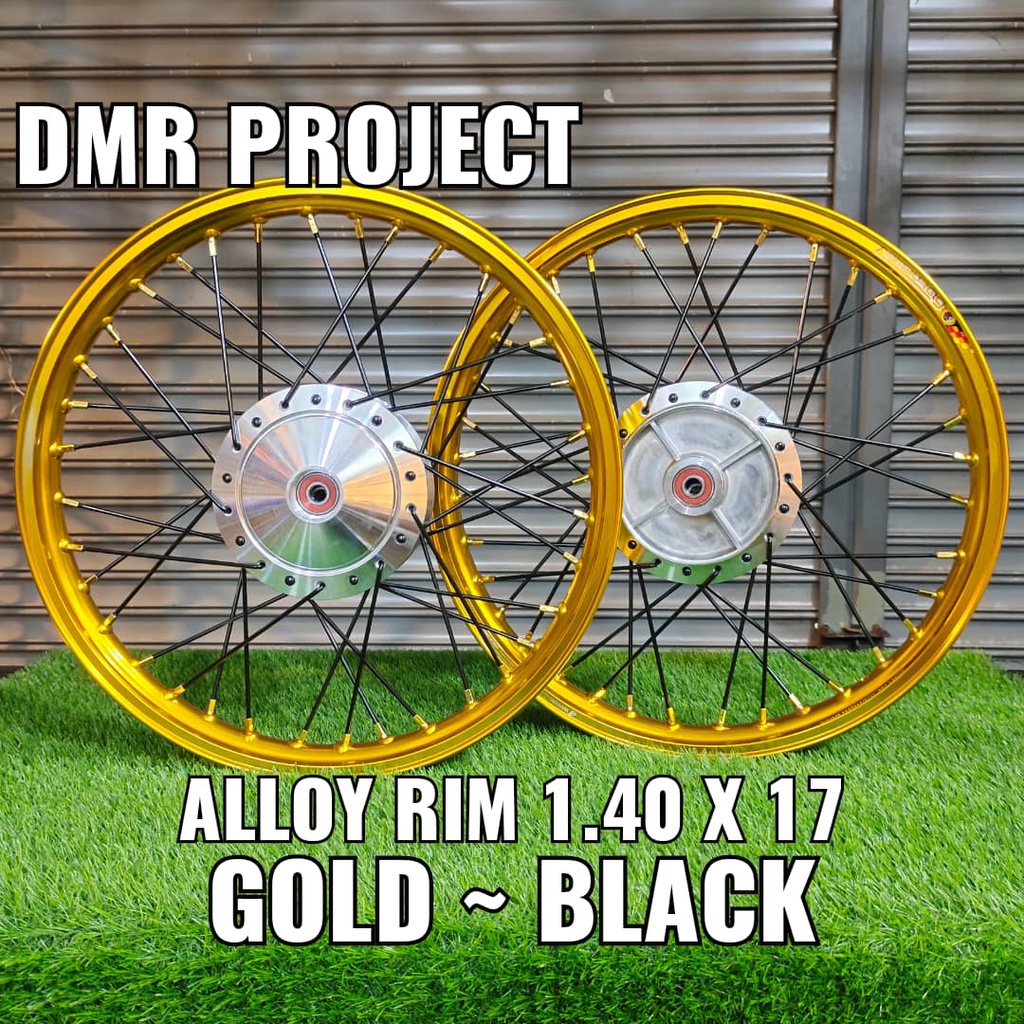 🔥READY STOCK🔥 ALLOY RIM EX5 DREAM 1.40 X 17 GOLD ALLOY LAMBORG 9 ...