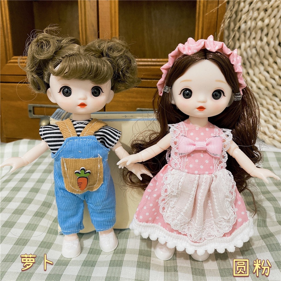 Cute 1/8 BJD 16 Cm Baby Doll Set Princess Set Dress Up Toys for Girl ...