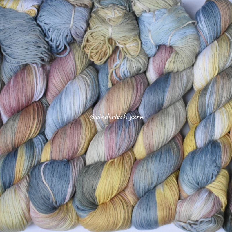 KATUN Soft cotton (cotton) combed knitting yarn "ice cream" hand-dyed ...
