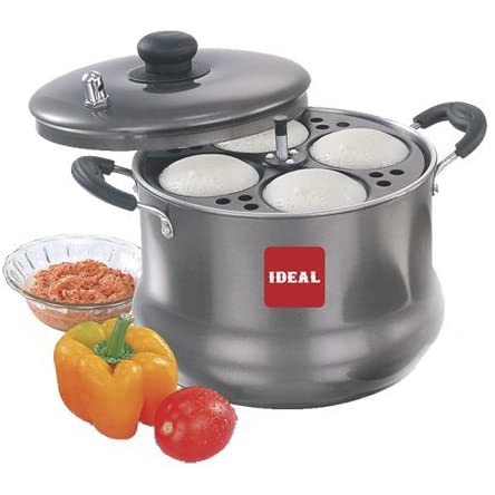 Ideal Bella + Aluminium Idly Vessel with Non Stick idly Stand | Shopee ...