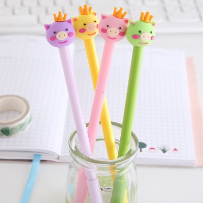 Pig wearing a crown pen D137 cute cartoon kute writing gel | Shopee ...
