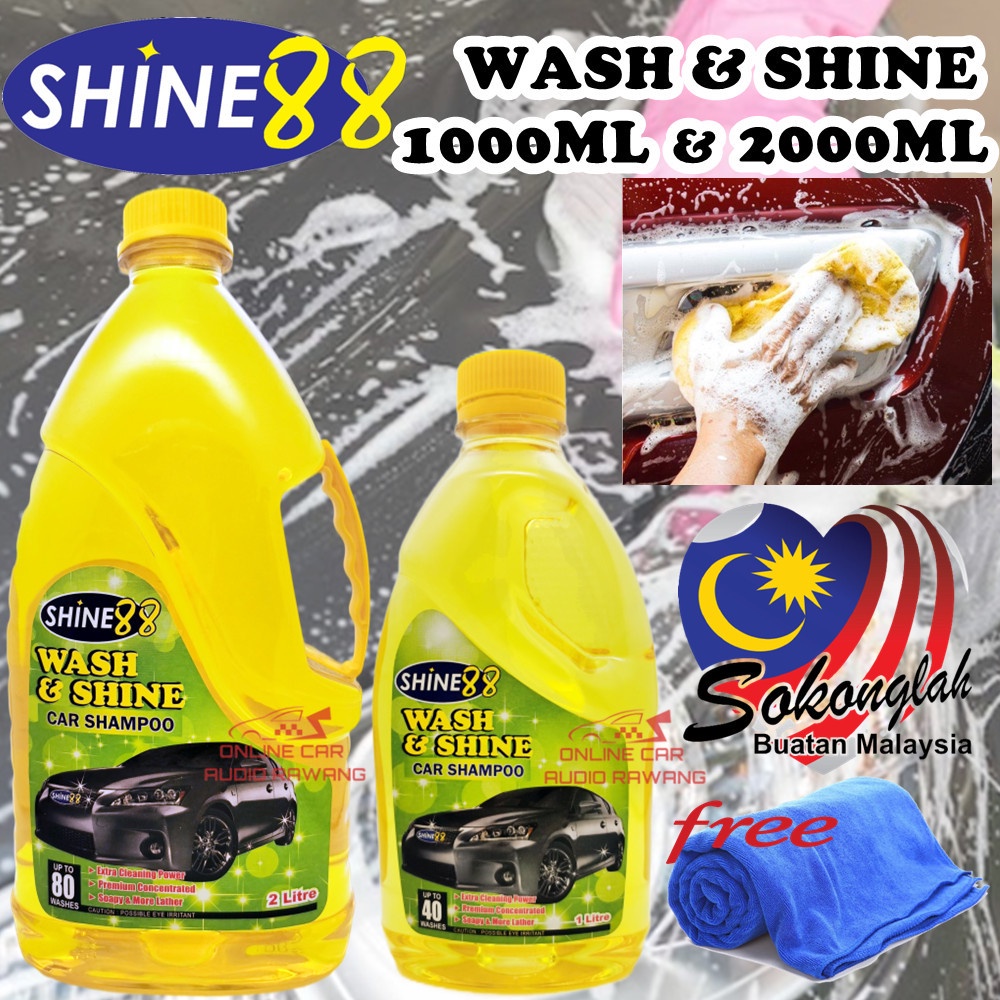 Shine88 / Shine 88 Wash & Shine Car Shampoo 1 Litre / 2 Litre | Shopee ...
