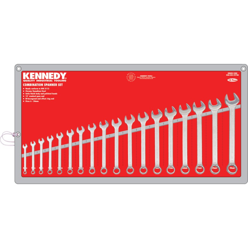 KENNEDY KEN5822970K 6-24mm 18pc Combination Spanner Set - 100% Brand ...