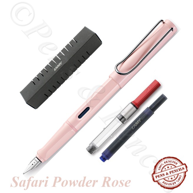 LAMY Safari Powder Rose Fountain Pen Free T10 + Z28 (Choose Your Nib ...