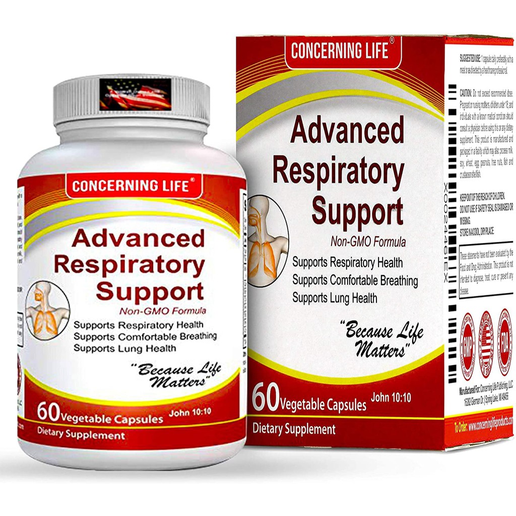 Respiratory Advanced Lung Support Supplement 60 Vegetable Capsules ...