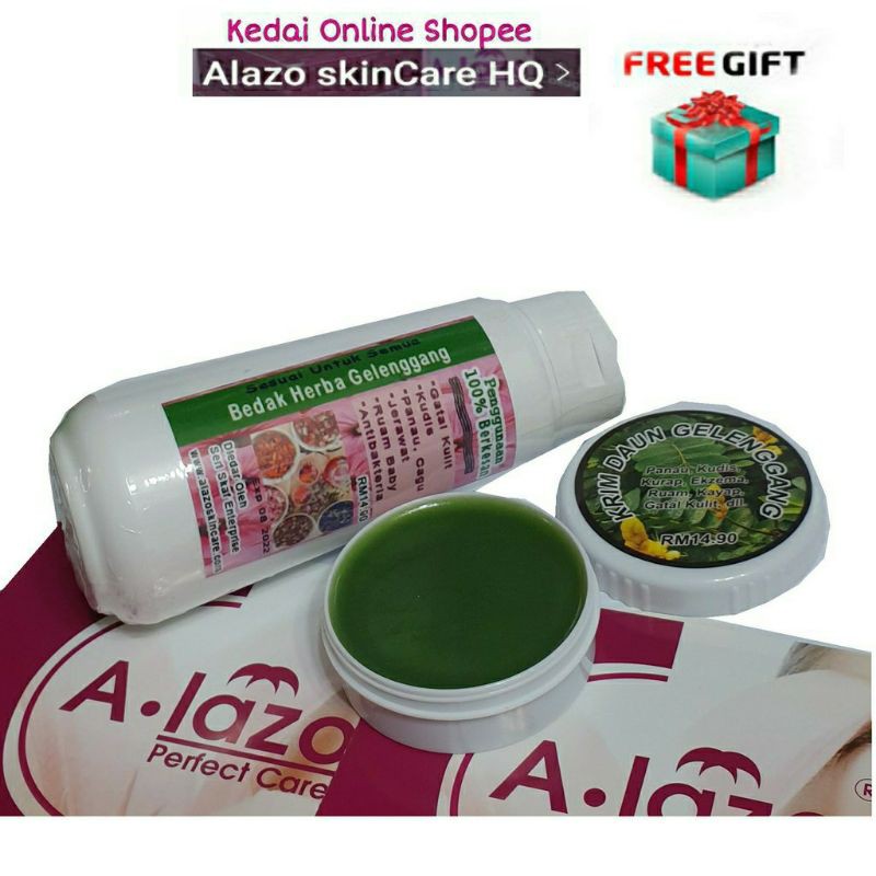 Set traditional asli Bedak & Krim Gelenggang rawat penyakit kulit baby ...