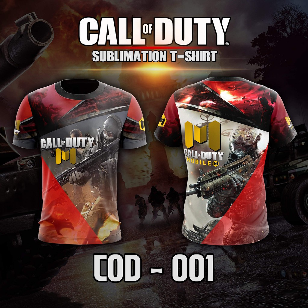CALL OF DUTY TSHIRT FULL SUBLIMATION Cotton 3D T-Shirt Summer Short Sleeve Tee Size XXS-5XL ...