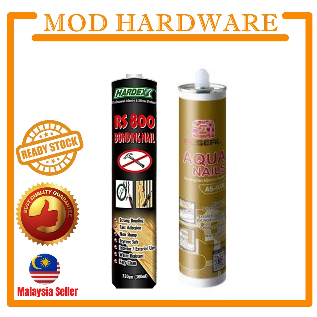 ALSEAL AS-5000 / HARDEX RS800 Aqua Nails Maxbond -Brown | Shopee Malaysia