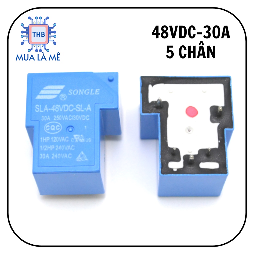 Relay Relay 48VDC 30A SLA 5 pins. | Shopee Malaysia