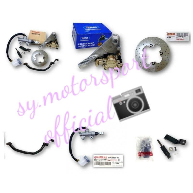 YAMAHA LC135 NEW DISC BRAKE FULL MODIFIED SET LC ARM BRACKET DISC PLATE ...