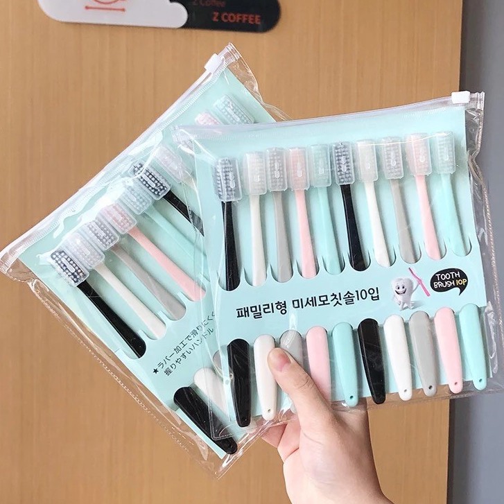 Tradlux 10pcs/Pack Korean Soft Toothbrush macaron color small head ...