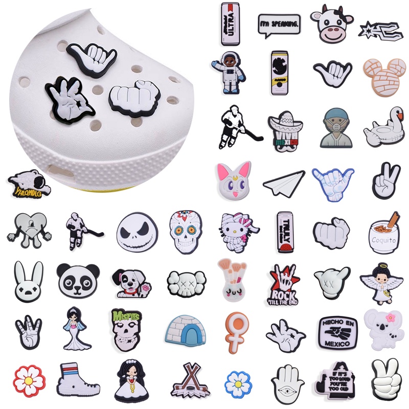 Croc Jibbit Croc White Element Cartoon Shoe Buckle Decoration Charm ...