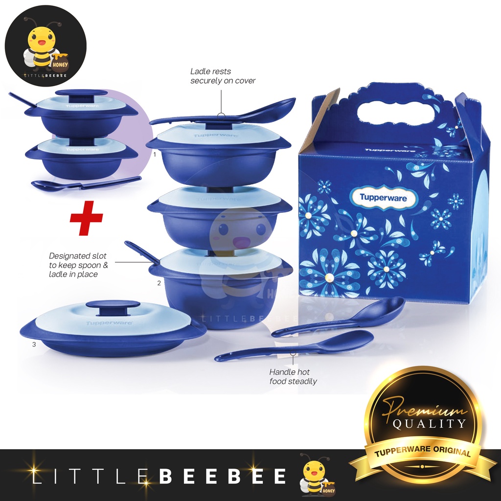 🔥 Tupperware Royale Blue Set Tupperware For Gift Tupperware Gift Set ...